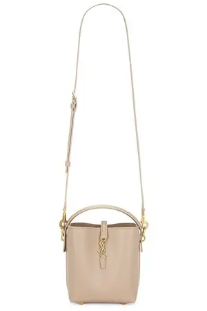 Saint Laurent Le 37 Mini Bucket Bag - Dark Beige