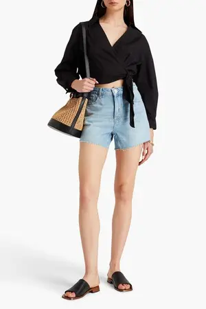 Paige Noella Distressed Denim Shorts