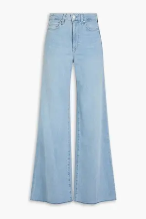 Paige Harper High-rise Wide-leg Jeans - Light Denim