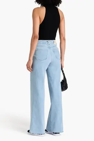 Paige Harper High-rise Wide-leg Jeans - Light Denim
