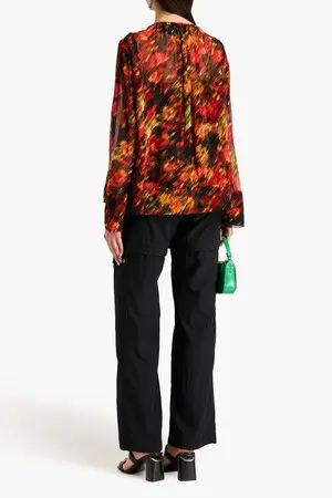 3.1 Phillip Lim Pintucked Printed Blouse