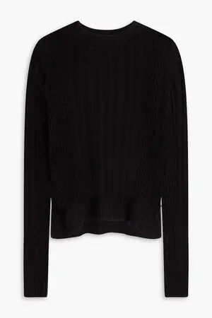 Autumn Cashmere Cable-knit Cashmere Sweater - Black