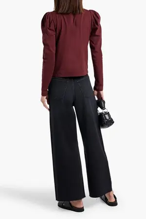 FRAME High-rise Wide-leg Jeans - Black