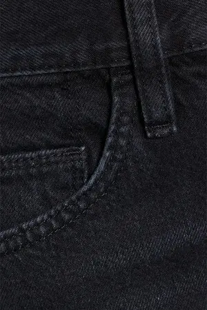 FRAME High-rise Wide-leg Jeans - Black