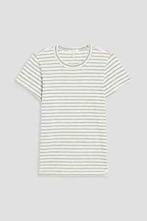 Rag & Bone Striped Pima Cotton-jersey T-shirt - Ecru