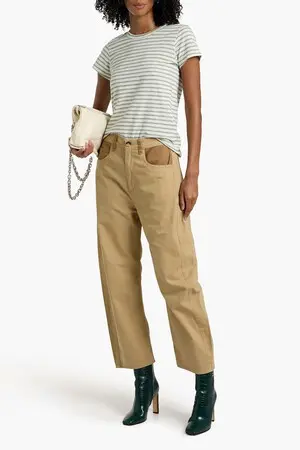 Rag & Bone Striped Pima Cotton-jersey T-shirt - Ecru