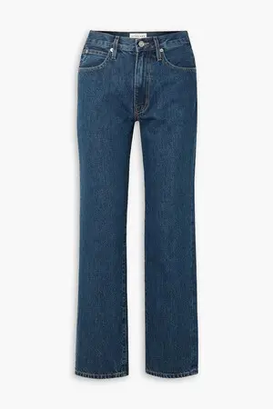 SLVRLAKE Sophie Mid Rise Straight Leg Jeans - Dark Denim