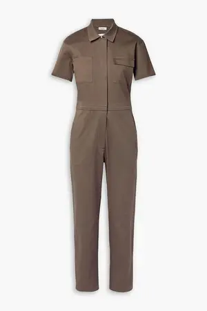 RIVET UTILITY Worker Cotton-blend Twill Jumpsuit - Brown