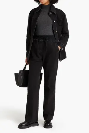3.1 Phillip Lim Frayed High-rise Straight-leg Jeans
