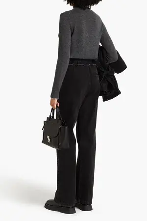 3.1 Phillip Lim Frayed High-rise Straight-leg Jeans