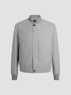 Zegna Oasi Cashmere Elets Blouson Jacket - Grey