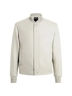 Zegna Oasi Cashmere Elets Blouson Jacket White