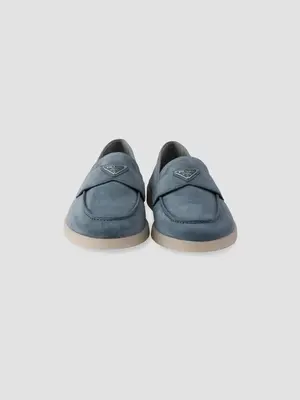 Prada Suede Loafers - Blue Grey
