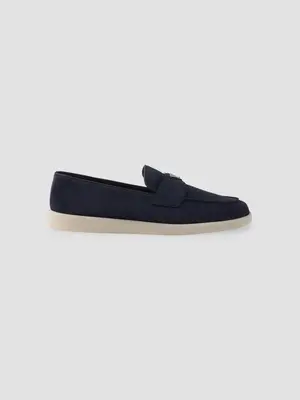 Prada Suede Loafers Blue