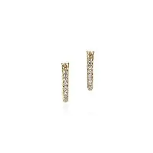 John Hardy Jh Essential Pave Hoop Earrings - Gold