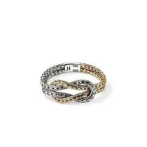 John Hardy Love Knot Gold And Silver Ring 3.6mm - Sterling Silver