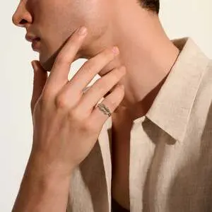 John Hardy Love Knot Gold And Silver Ring 3.6mm - Sterling Silver