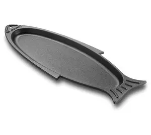 OUTSET Cast Iron Fish Grill Pan - One-color