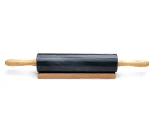 FOX RUN Black Marble Rolling Pin & Base