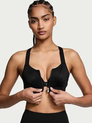 Victoria's Secret Vsx Knockout™ Front-close Sports Bra - Black