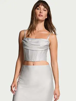 Victoria's Secret Satin Draped Corset Top