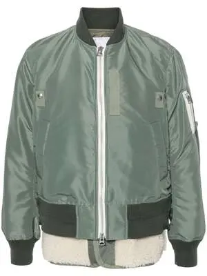 Sacai Twill Bomber Jacket - Green