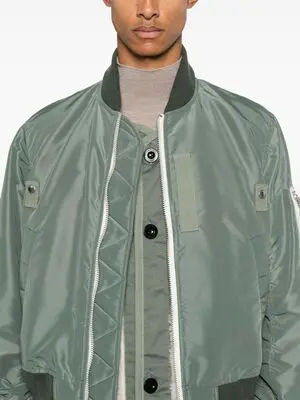 Sacai Twill Bomber Jacket - Green