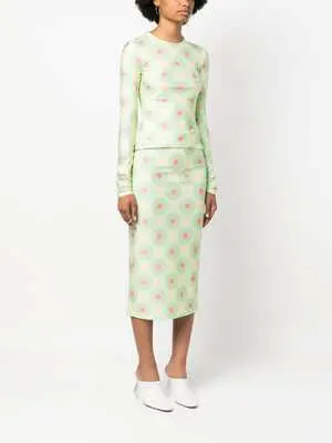 Sportmax Graphic-print T-shirt - Yellow