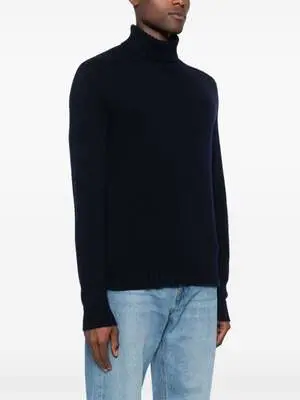 Eric Bompard Hammer-sleeve Round-neck Sweater - Blue