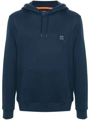 BOSS Logo Patch Cotton Hoodie