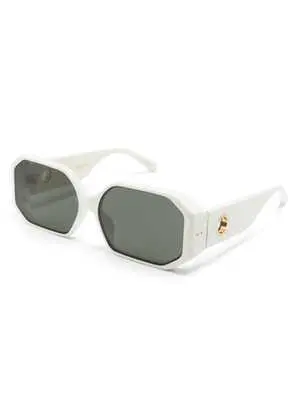 Linda Farrow Bailey Geometric-frame Sunglasses - White