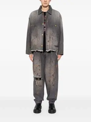 DOUBLET Spray-paint Effect Tapered Jeans
