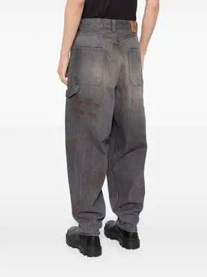DOUBLET Spray-paint Effect Tapered Jeans
