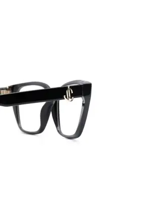 JIMMY CHOO Rectangle-frame Glasses - Black