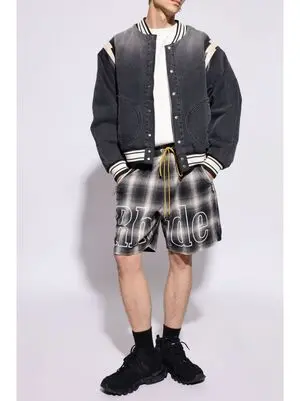 Rhude Check-print Track Shorts