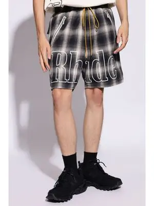 Rhude Check-print Track Shorts