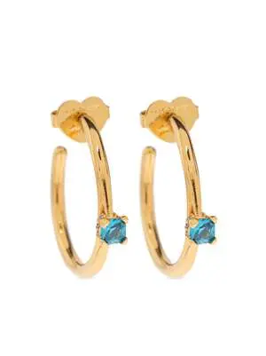 Kate Spade New York Crystal Embellished Hoop Earrings - Gold