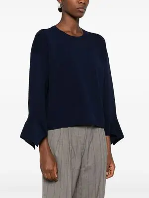 TWINSET Ruffled Crew-neck Sweater