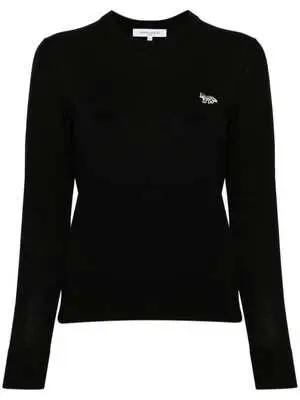 Maison Kitsuné Baby Fox-patch Sweater - Black