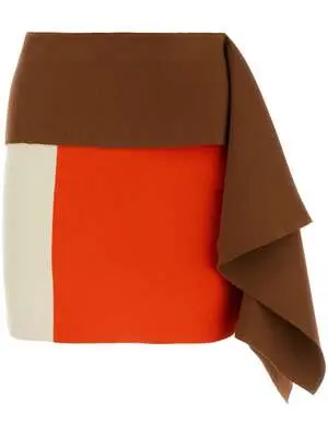 Fendi Wool Mini Skirt - Brown