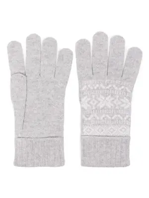 Eleventy Patterned Intarsia Knit Gloves