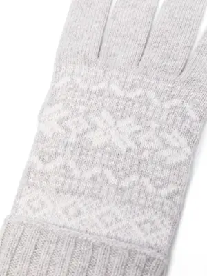 Eleventy Patterned Intarsia Knit Gloves