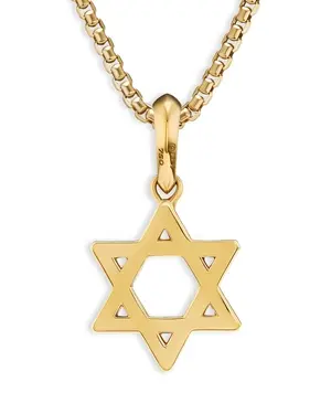 David Yurman 18k Yellow Star Of David Pendant - Gold