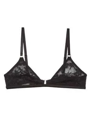 Fleur Du Mal Le Stretch Lace Triangle Bra - Black