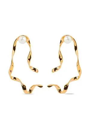 Dries Van Noten Wave Stud Earrings - Gold