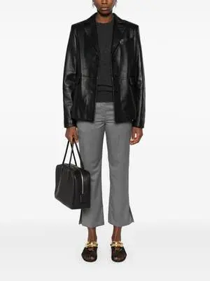 Loulou De Saison Loulou Studio Aldo Lambskin Blazer - Black