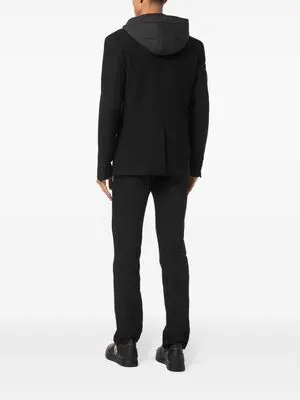 BILLIONAIRE Layered Virgin Wool Blazer - Black