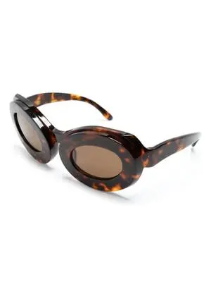 Henrik Vibskov Tortoiseshell Oval Sunglasses