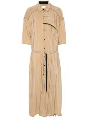 LEMAIRE Embroidered Asymmetrical Shirt Dress