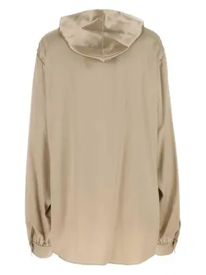 Balenciaga Satin Hooded Shirt